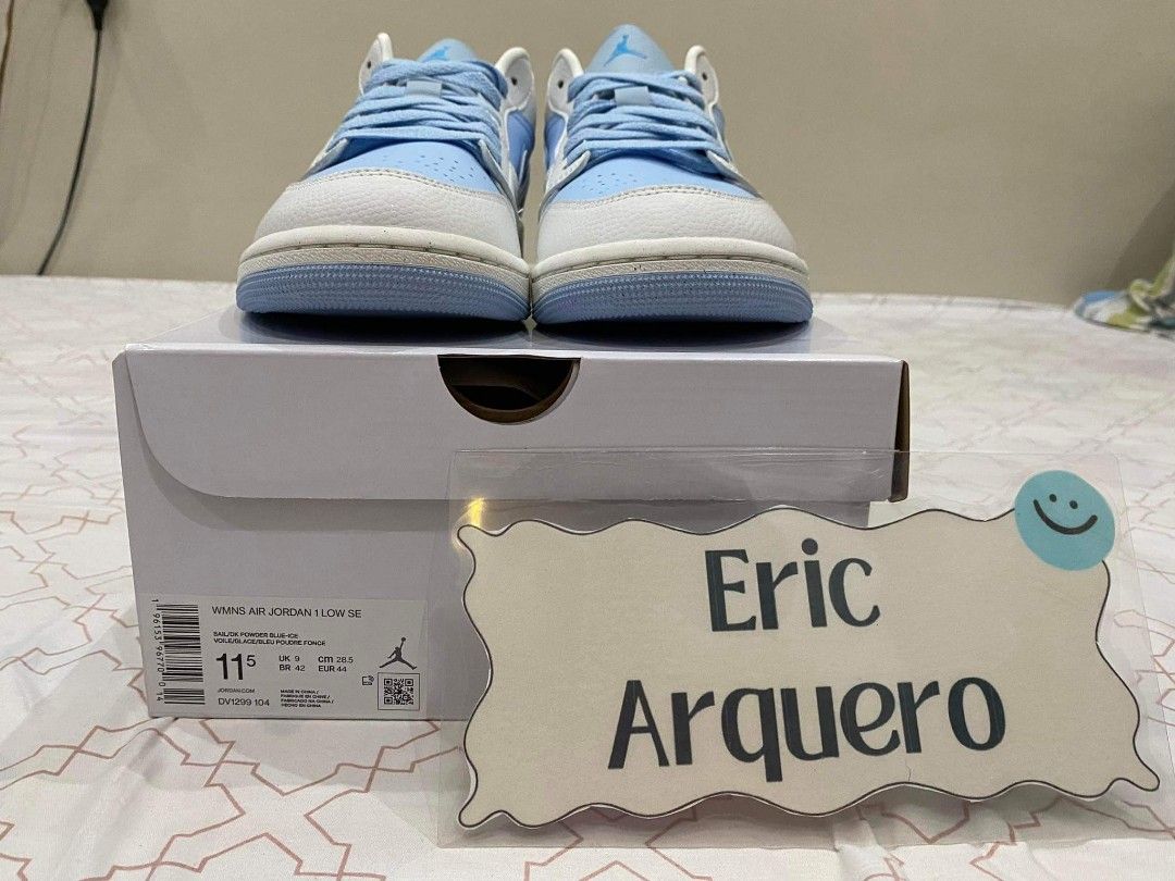 Jordan 1 low Reverse Ice Blue, Men's Fashion, Footwear, Sneakers on ...