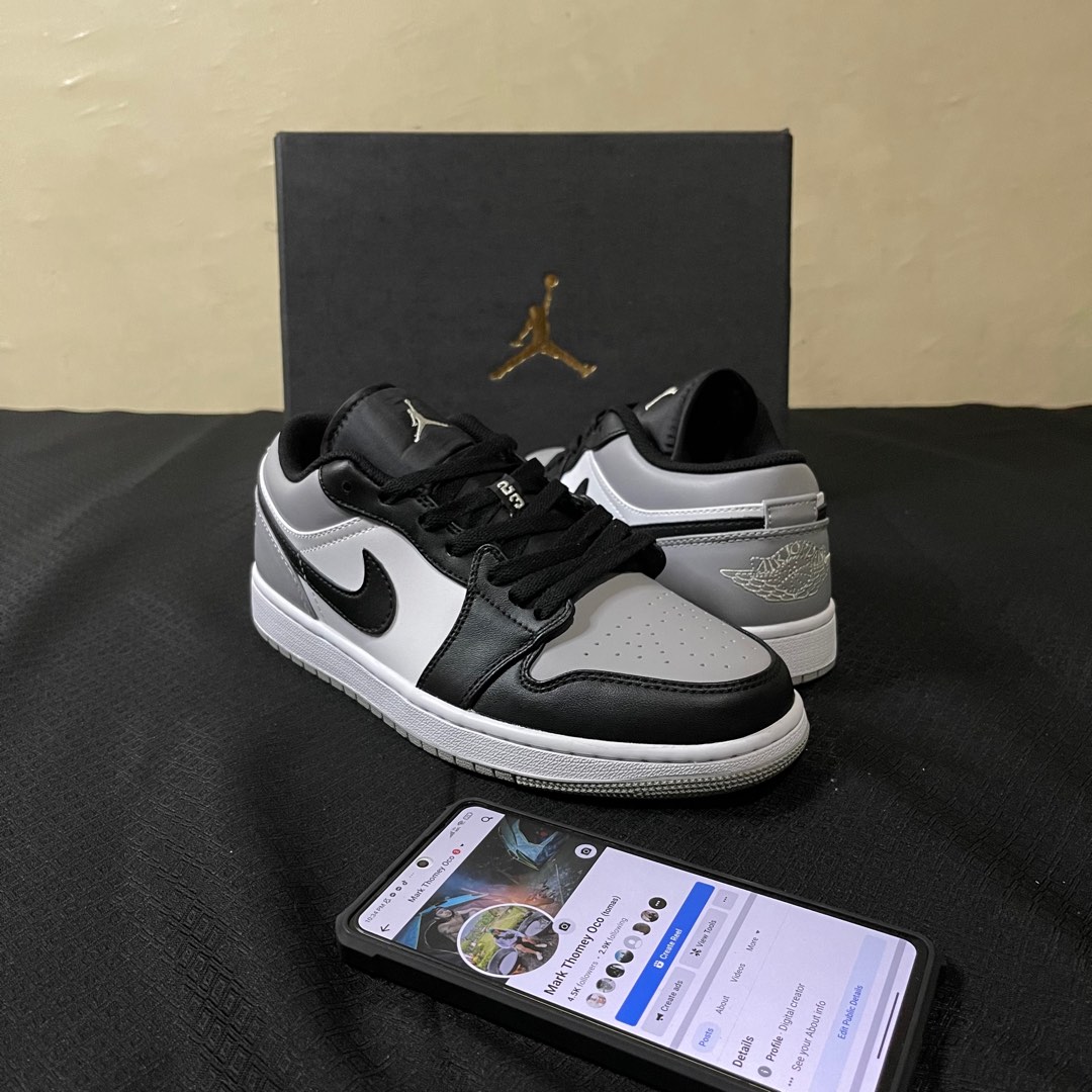 Jordan 1 low shadow UA Pair, Men's Fashion, Footwear, Sneakers on Carousell