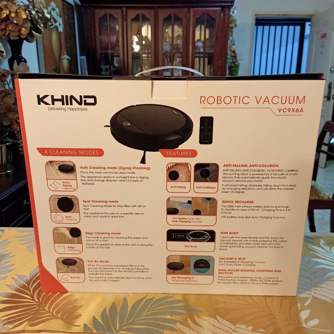 KHIND Robotic Vacuum VC9X6A, TV & Home Appliances, Vacuum Cleaner ...
