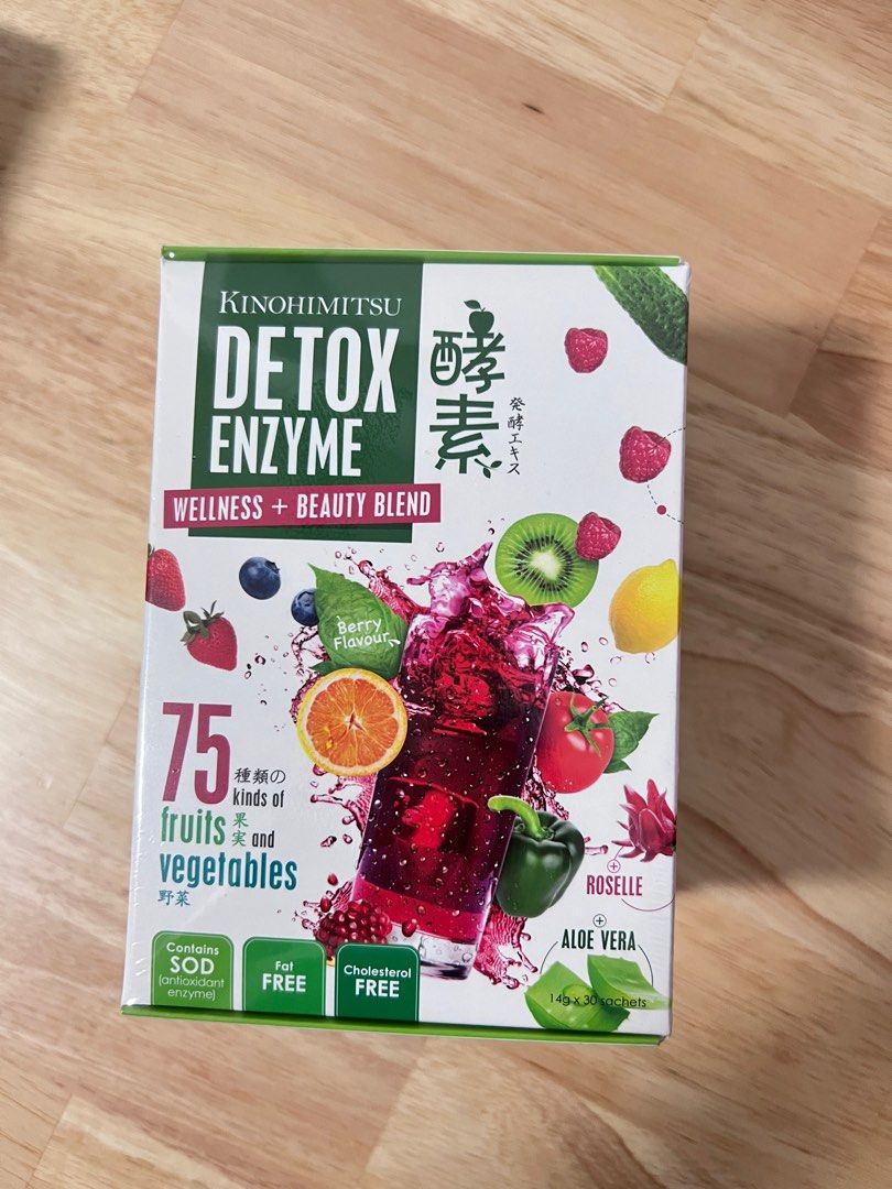Kinohimitsu Detox Enzyme 30 sachets per box, Health & Nutrition, Health ...
