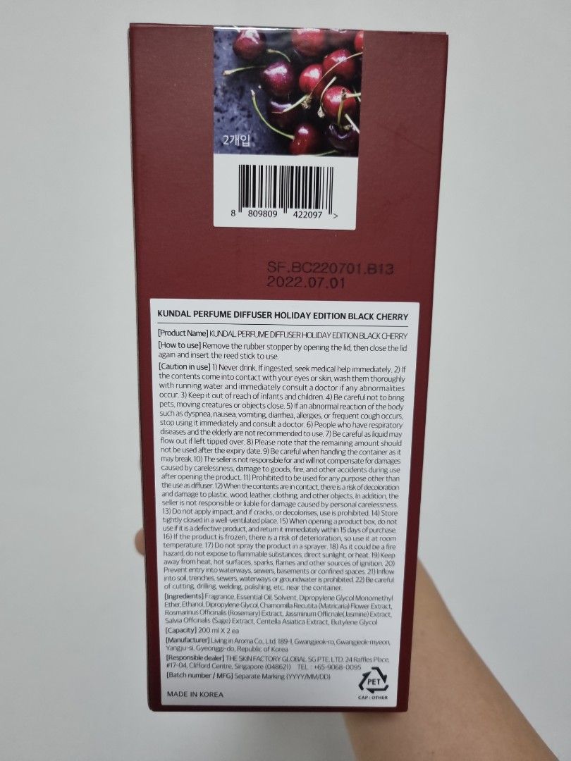 Kundal Reed Diffuser (Black Cherry), Furniture & Home Living, Home ...