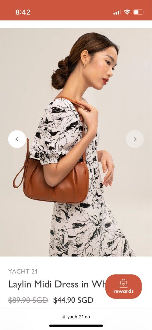 Laylin Midi Dress in White, Women's Fashion, Dresses & Sets, Dresses on ...