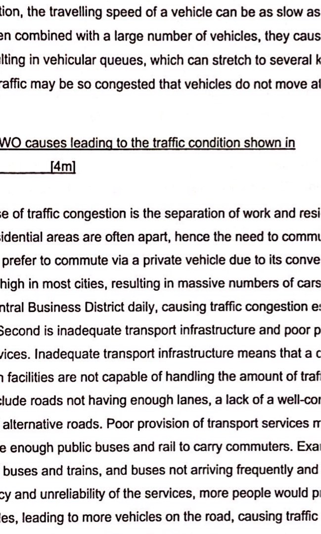 Lower Sec Geog: Traffic Congestion model paragraphs, Hobbies & Toys ...