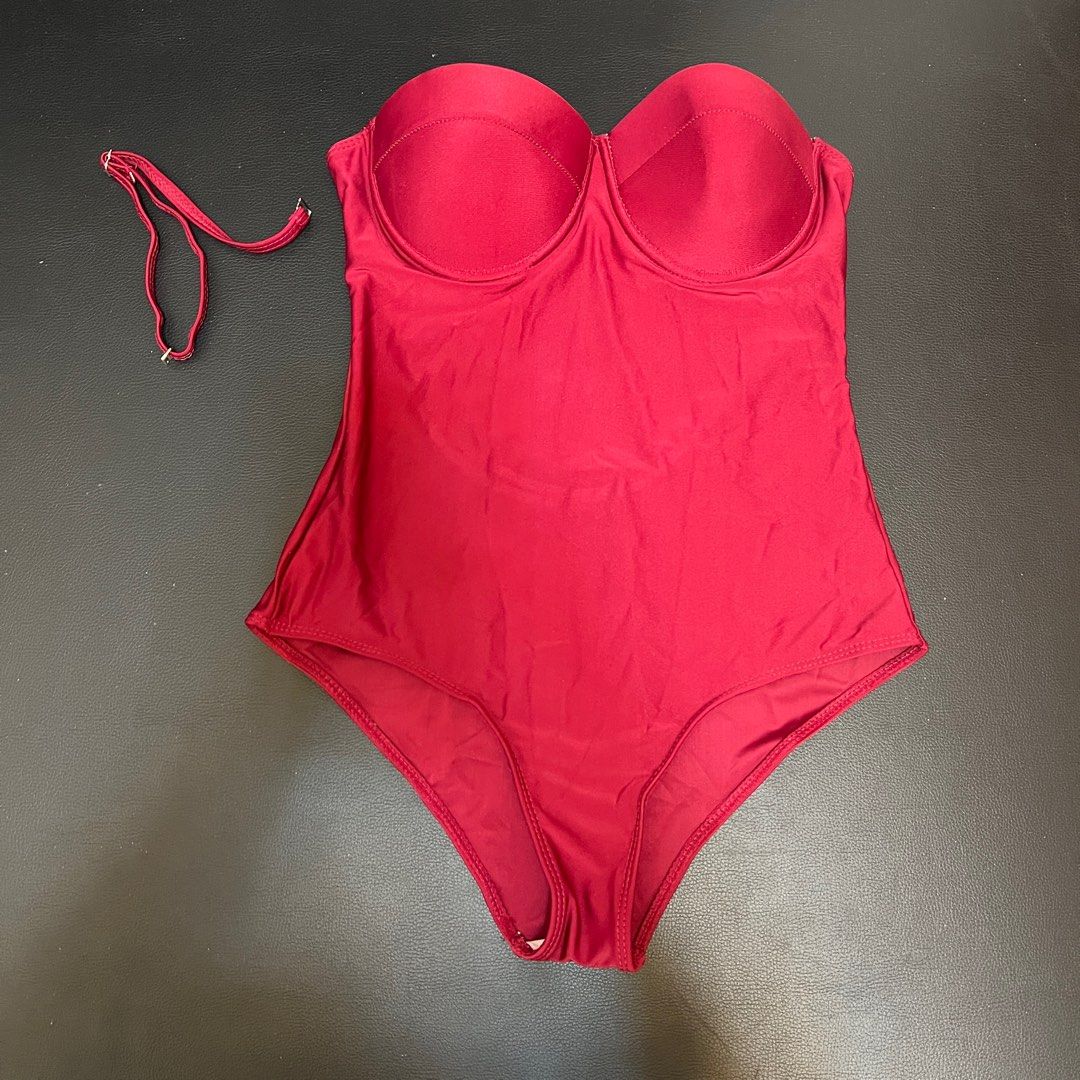 Maroon Swimsuit 1 Piece Womens Fashion Swimwear Bikinis And Swimsuits