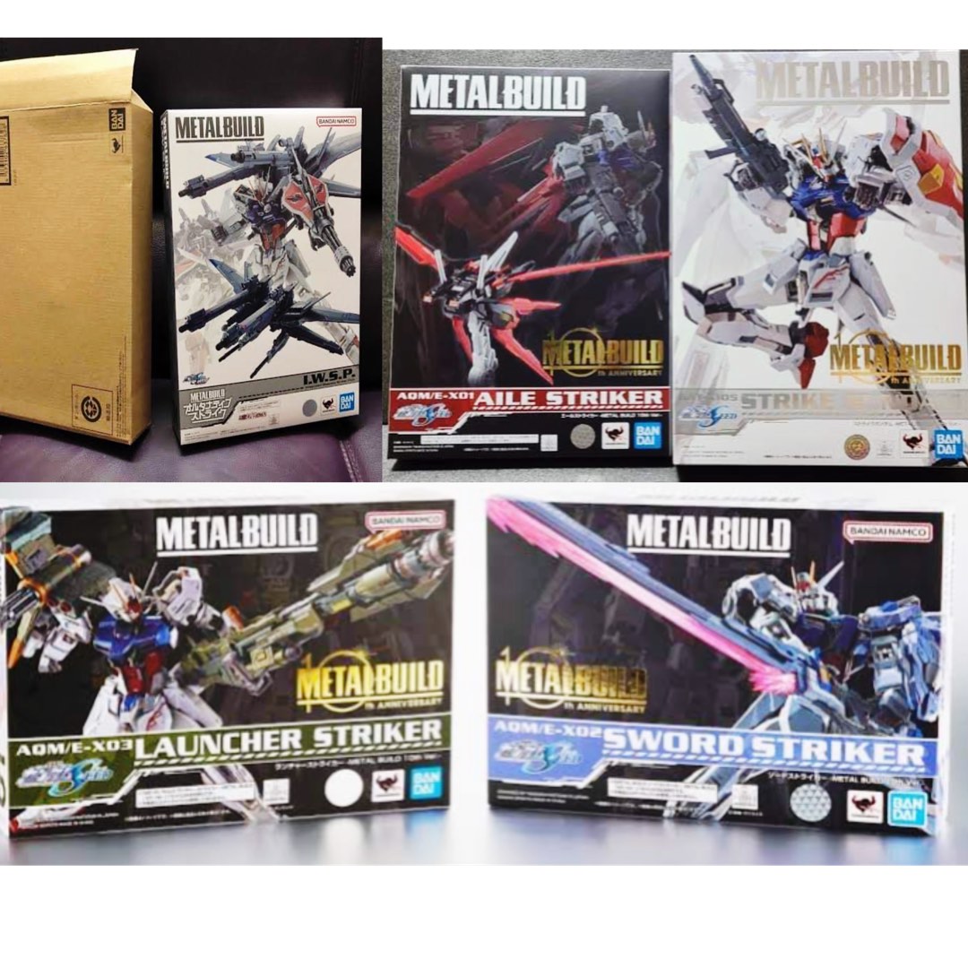Metal Build 10th anniv Strike Gundam with Aile Strike Sword Launcher launcher striker and iswp ...