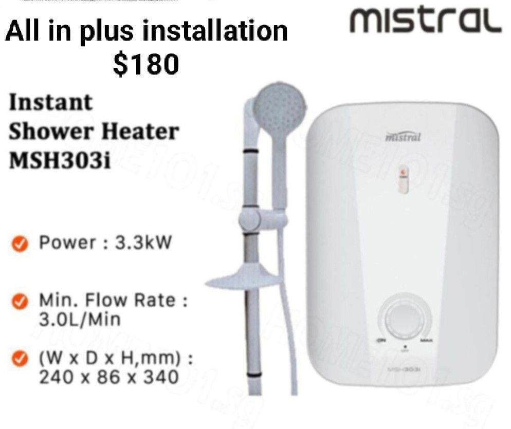 Mistral instant water heater(MSH303i), TV & Home Appliances, Water ...