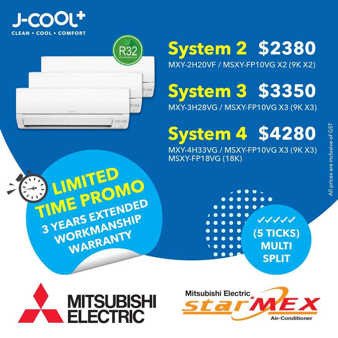 Mitsubishi starmex R32, TV & Home Appliances, Air Conditioners ...
