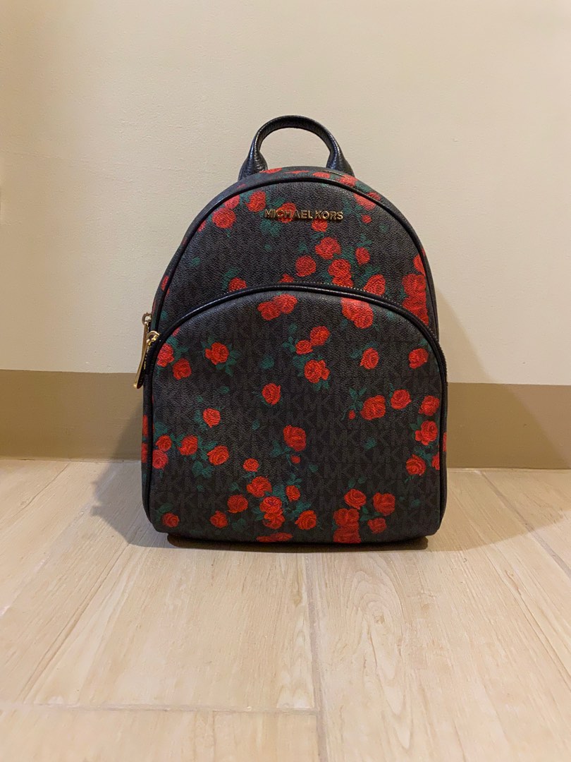 MK Backpack Roses, Women's Fashion, Bags & Wallets, Backpacks on Carousell