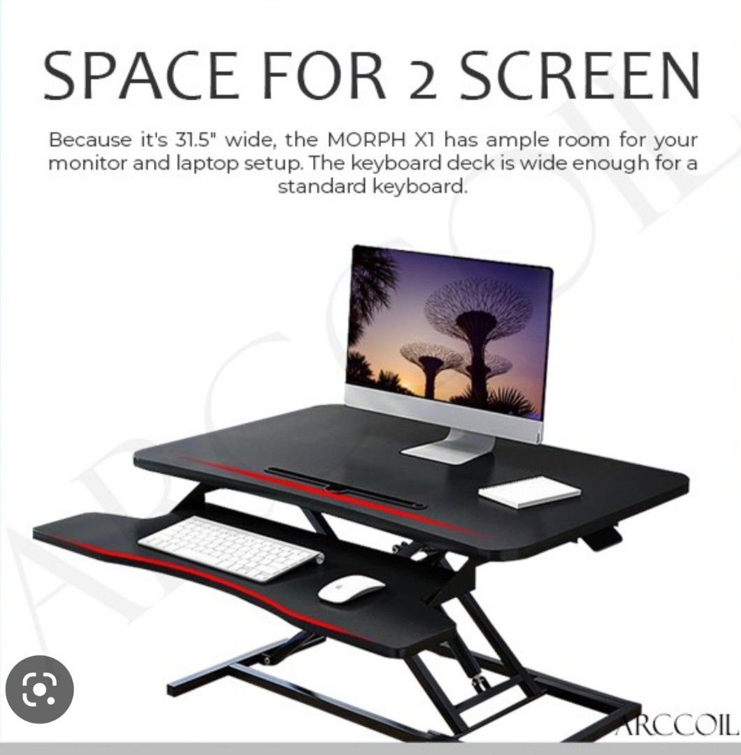 Morph X (Arccoil) Adjustable Standing Desk, Computers & Tech, Parts ...