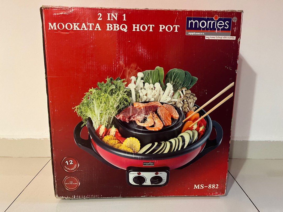 Morries 2in 1 Mookata BBQ Hot Pot, TV & Home Appliances, Kitchen ...