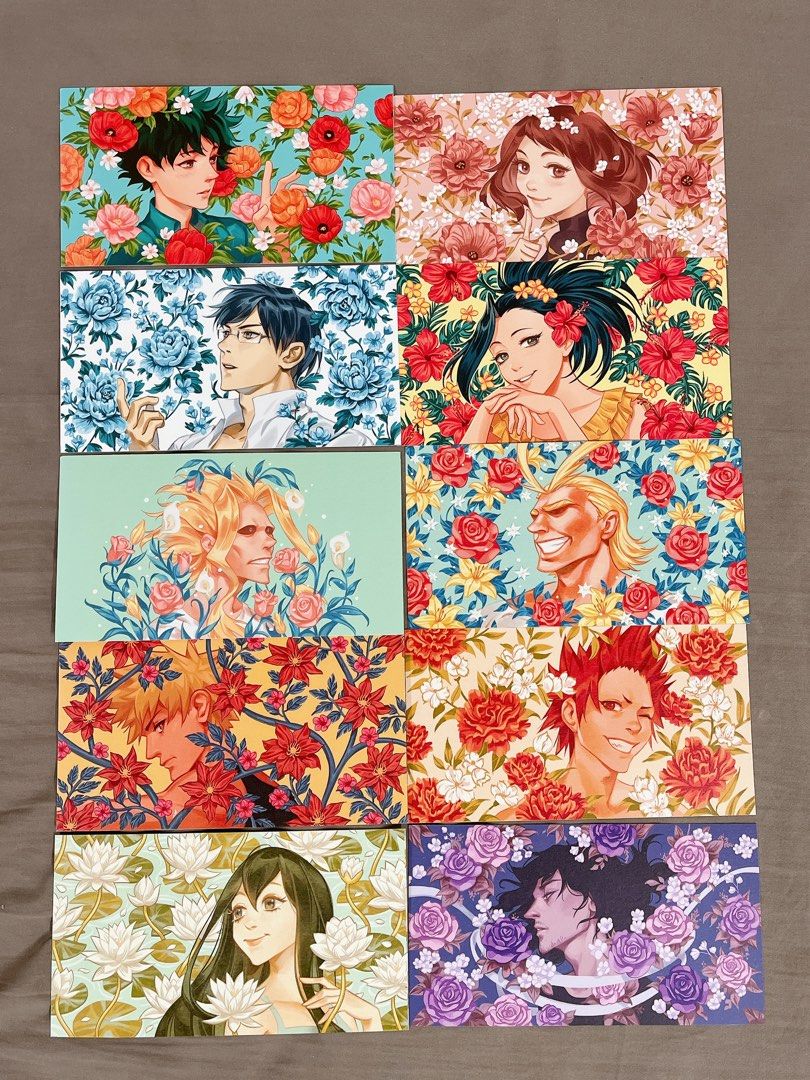 My Hero Academia MHA floral design character print fanart by Munette ...