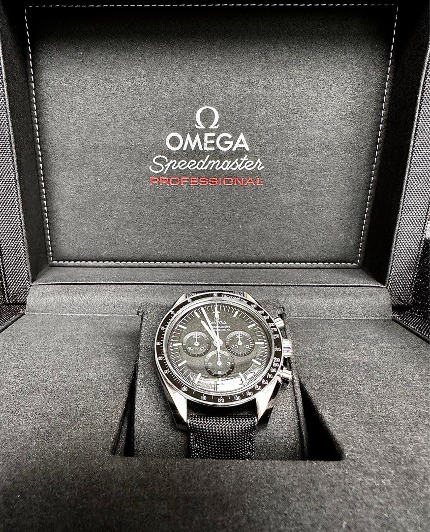 Omega Speedmaster Moonwatch Hesalite 3861, Luxury, Watches on Carousell