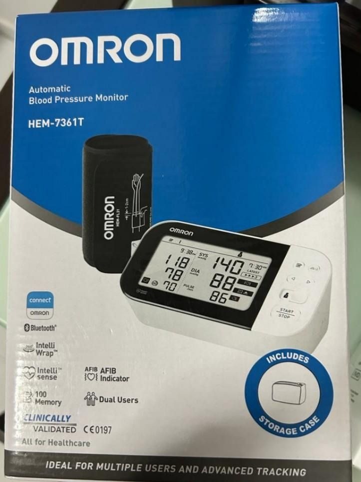 Omron Upper Arm Automatic Blood Pressure Monitor HEM-7361T, Health ...
