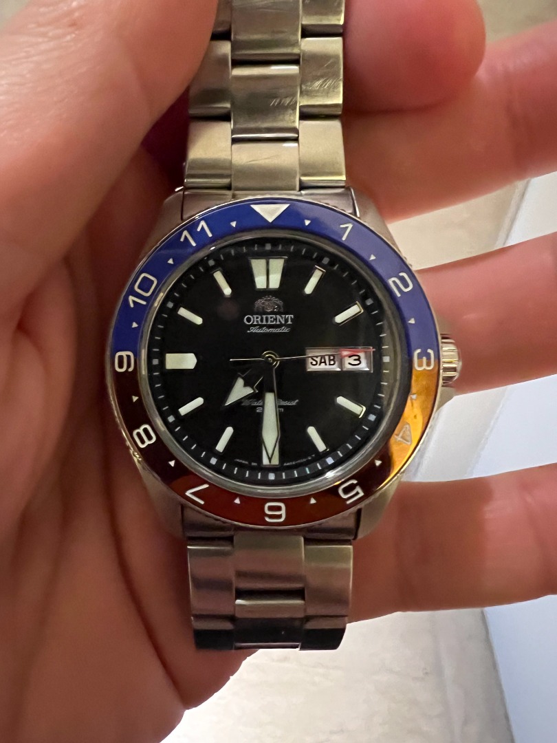 Orient Mako USA II Black Mod, Men's Fashion, Watches & Accessories ...