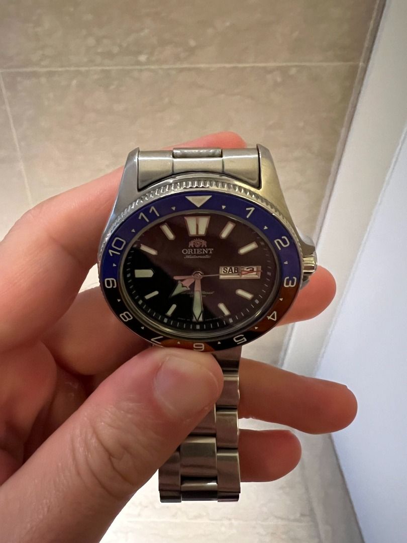 Orient Mako USA II Black Mod, Men's Fashion, Watches & Accessories ...