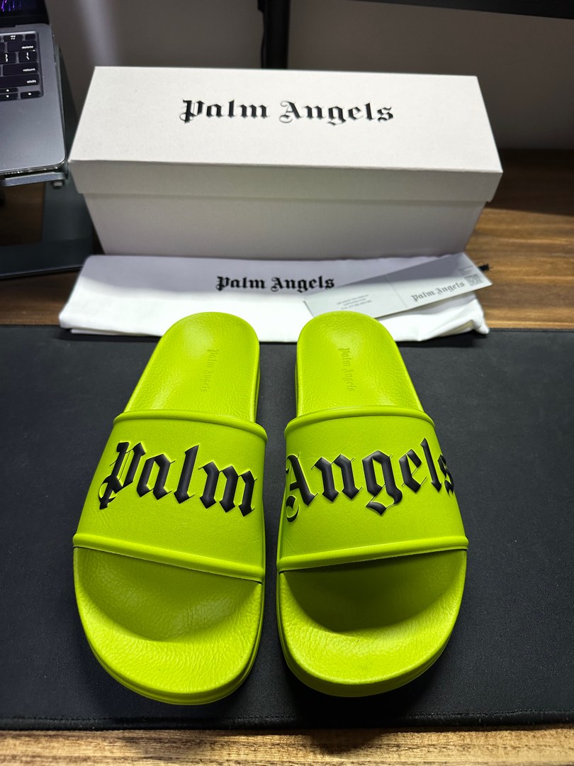 Palm Angels Slides, Men's Fashion, Footwear, Flipflops and Slides on ...