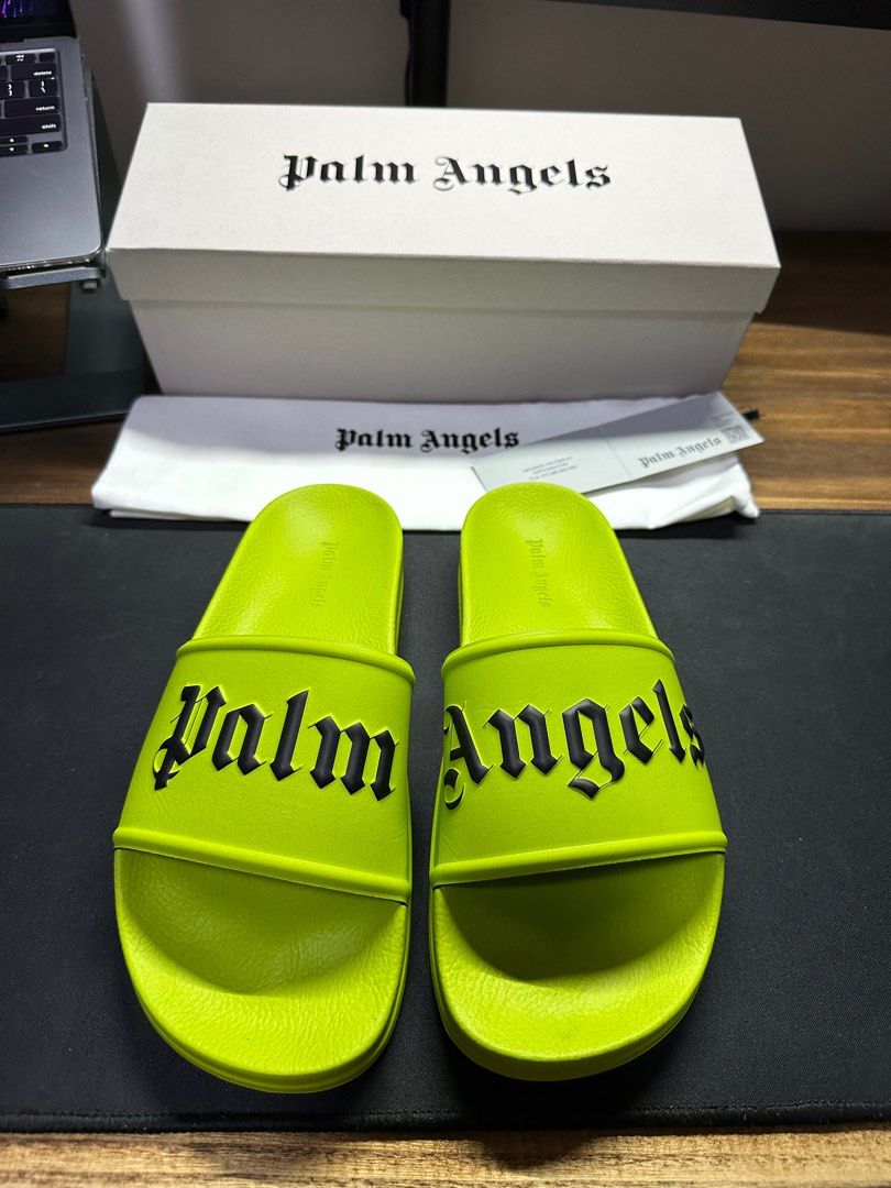 Palm Angels Slides, Men's Fashion, Footwear, Flipflops and Slides on ...