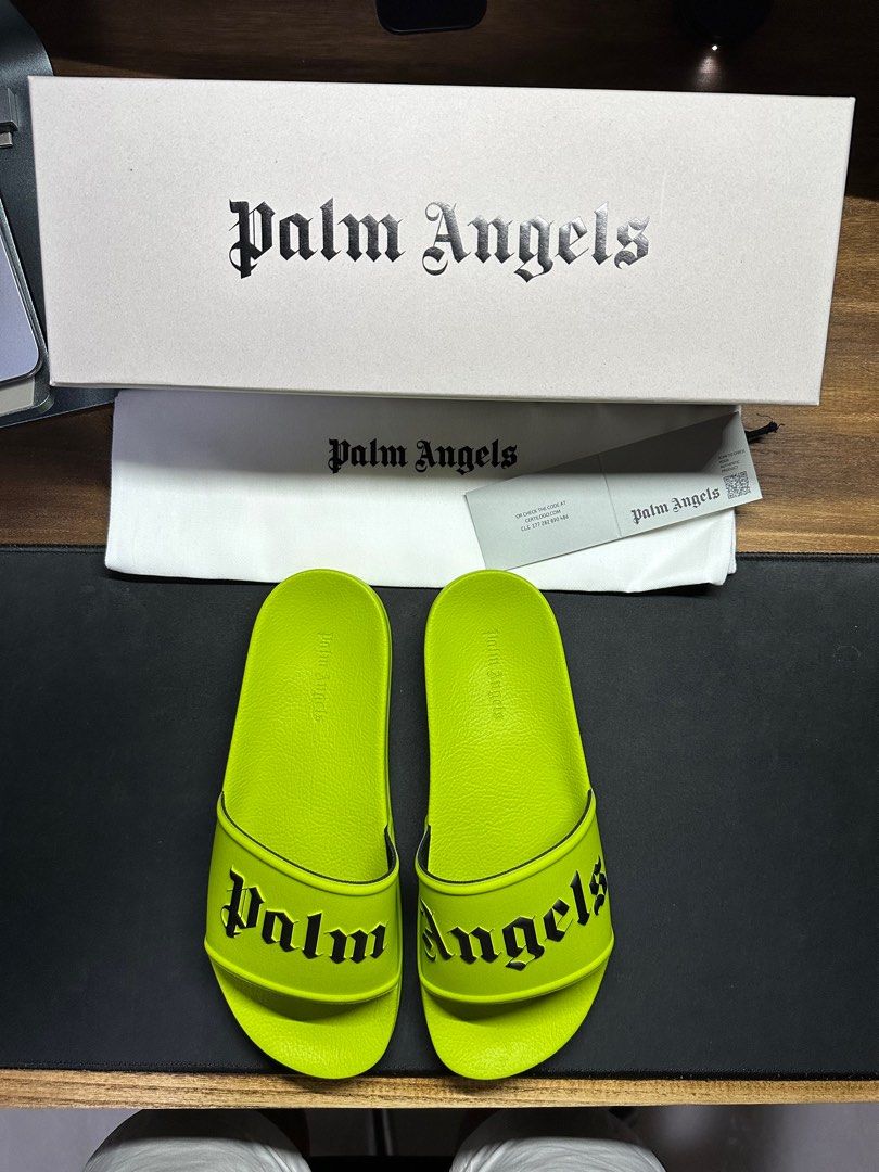 Palm Angels Slides, Men's Fashion, Footwear, Flipflops and Slides on ...