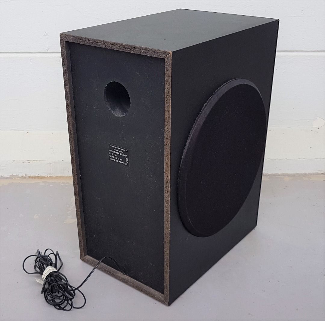 Philips Subwoofer, Model HTB7150 Passive Subwoofer, 120 Watts, Bass ...