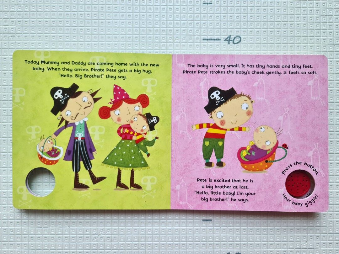 Pirate Pete "I'm a New Big Brother" Kid Children Board Book, Hobbies ...