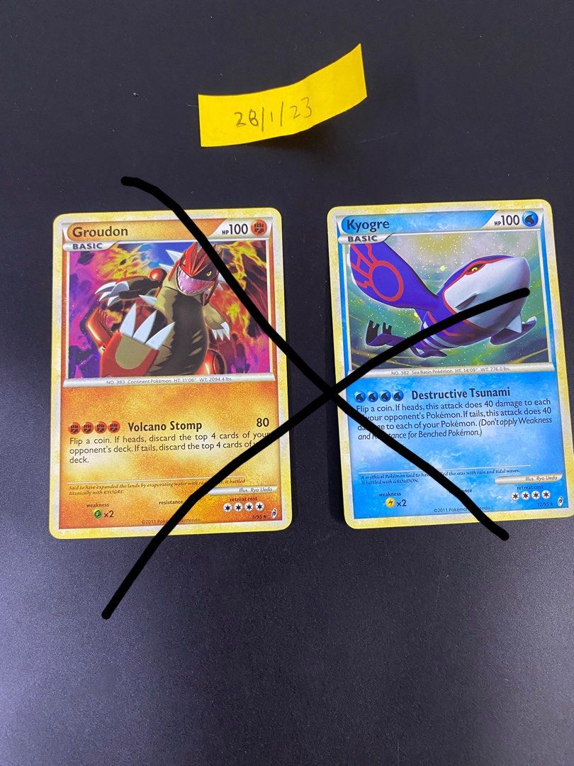 Pokemon card call of legend kyogre Groudon heartgold soul silver silver ...