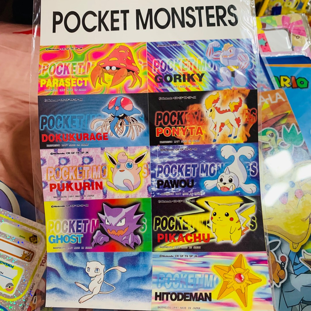 Pokemon Merch pokemon stickers pokemon folder, Hobbies & Toys, Toys ...