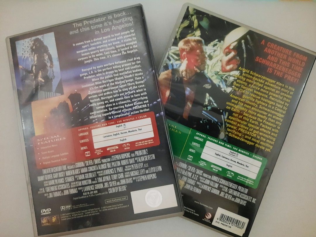 PREDATOR 1 & 2 [DVD Bundle], Hobbies & Toys, Music & Media, CDs & DVDs ...