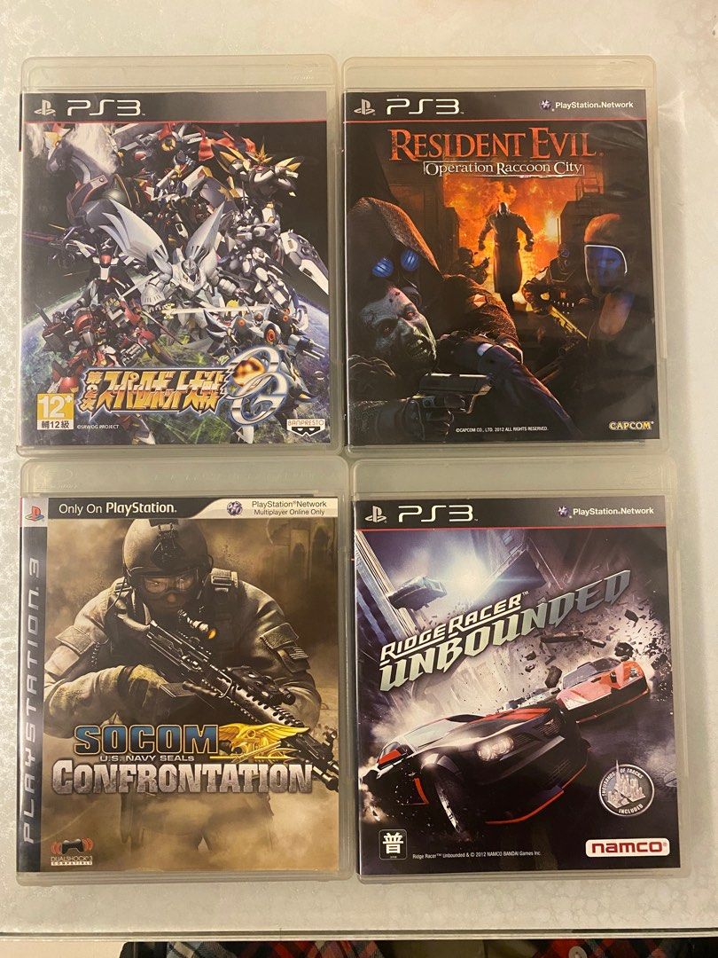 PS3 機戰OG / Resident Evil 英文版/ Socom 英文版 / Ridge Racer 英文版, 預購 - Carousell