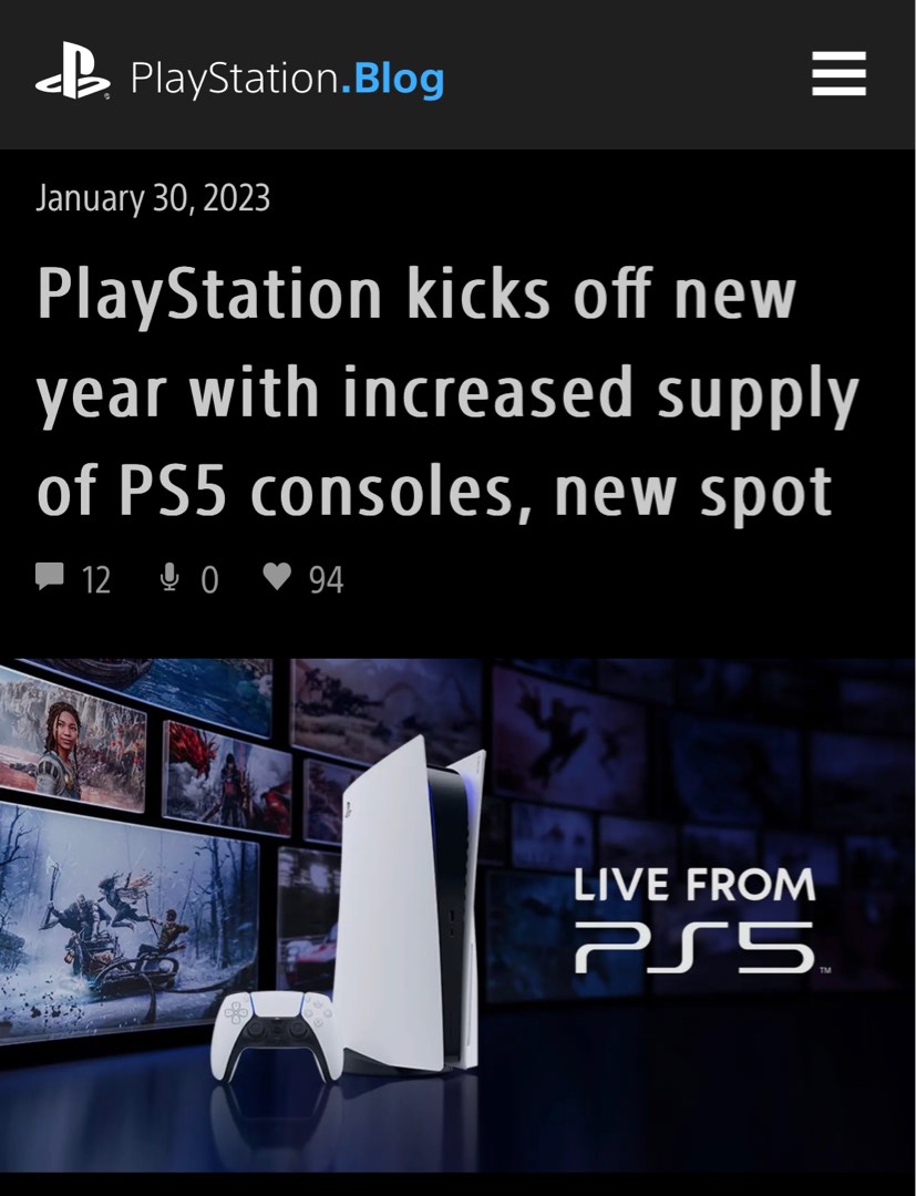 PS5 PlayStation 5 PSA, Video Gaming, Video Game Consoles, PlayStation ...