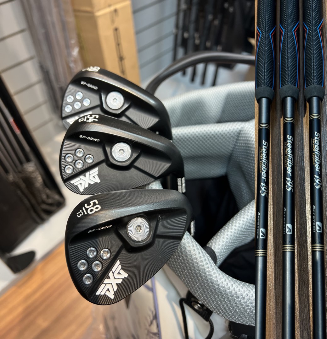 PXG SugarDaddy II 50,58 deg 0311 Forged DARKNESS Black Wedges (With PREMIUM Steelfiber Private ...