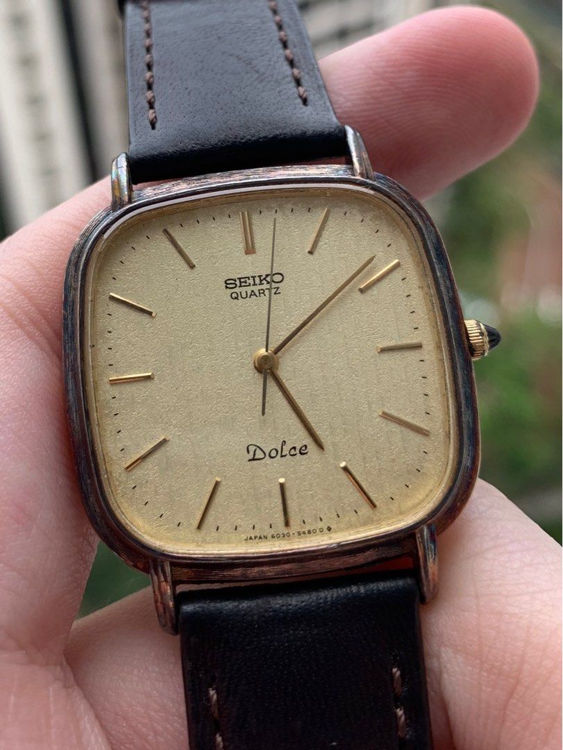[Rare] Seiko dolce wood grain case and dial, Luxury, Watches on Carousell