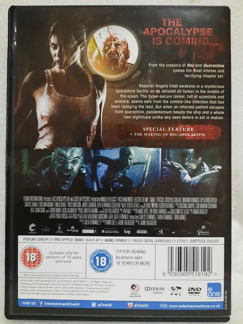 REC 4: APOCALYPSE [DVD], Hobbies & Toys, Music & Media, CDs & DVDs on Carousell