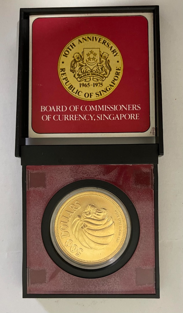 Republic of Singapore 10th Anniversary $500 Gold Coin, Hobbies & Toys, Memorabilia ...