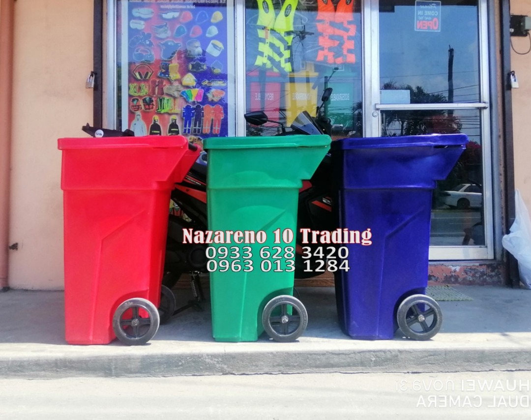 rolling Trash Bin Wheeled Trash Bin, Looking For on Carousell