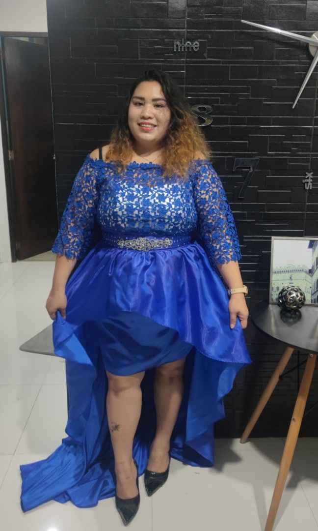Royal Blue Plus Size Gown Womens Fashion Dresses And Sets Evening Dresses And Gowns On Carousell