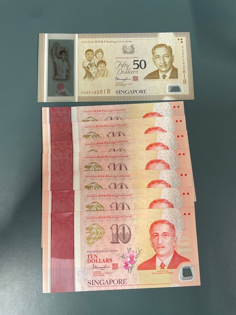 SG50 Commemorative Notes $10 $50 Ten Dollar, Hobbies & Toys ...