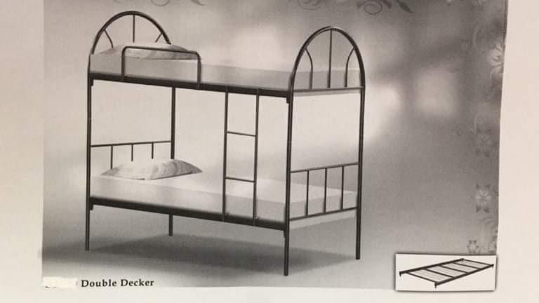 Single size double decker bed frame. With free delivery without ...