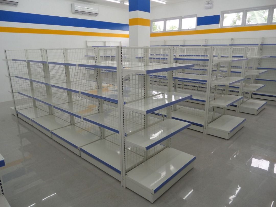 steel shelves metal standee racks, Furniture & Home Living, Furniture ...