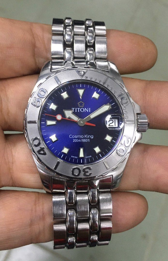 Titoni Cosmo King Diver 200m, Men's Fashion, Watches & Accessories ...