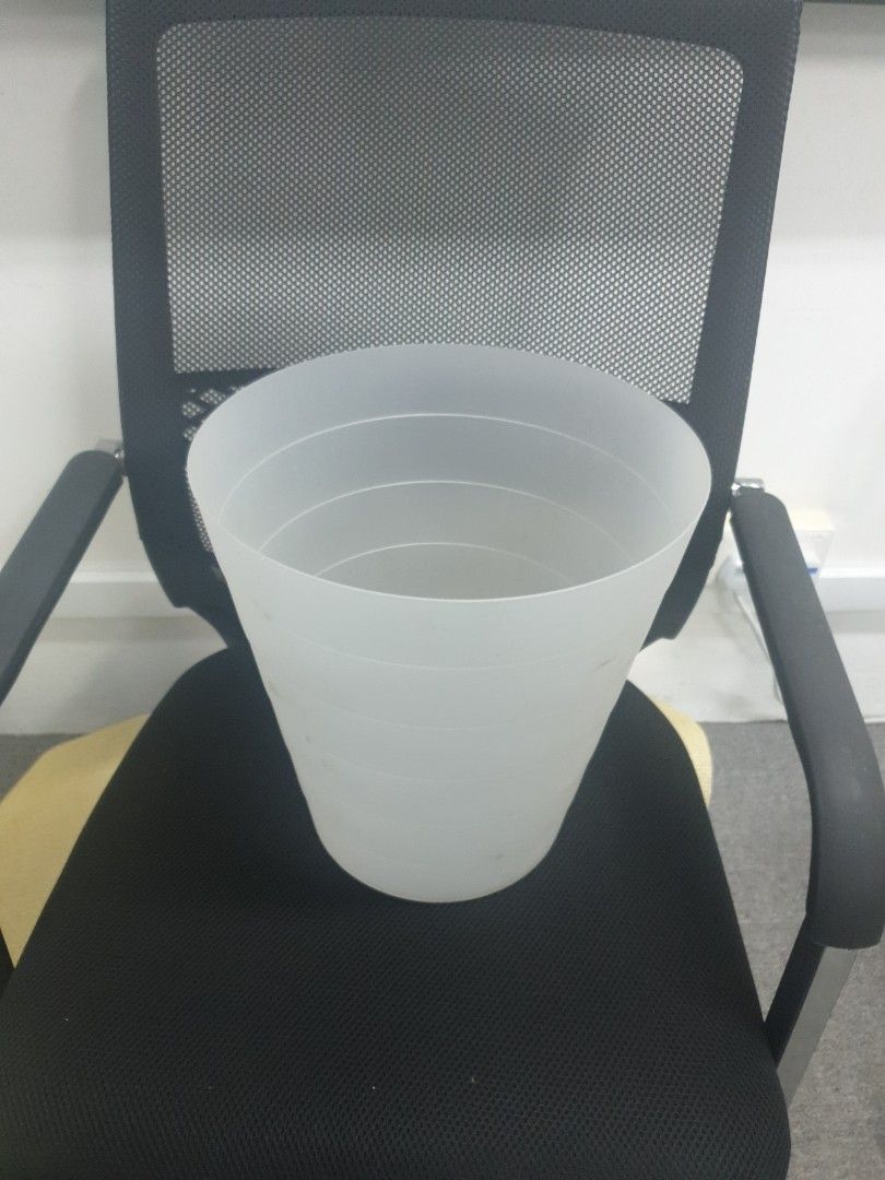 Translucent white bin for office, Furniture & Home Living, Cleaning ...