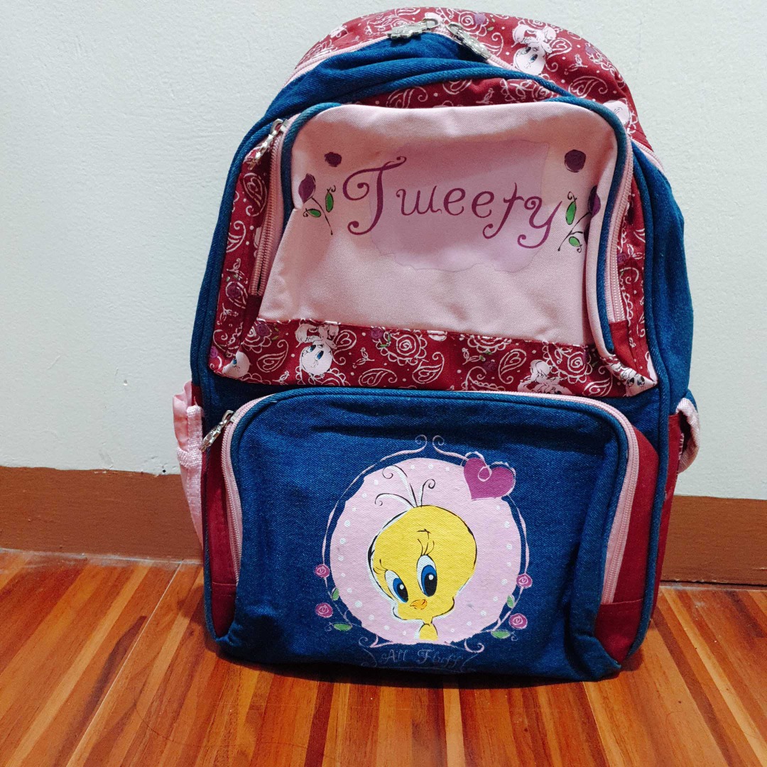 Tweety Bird Girl's Large Backpack, Women's Fashion, Bags & Wallets ...