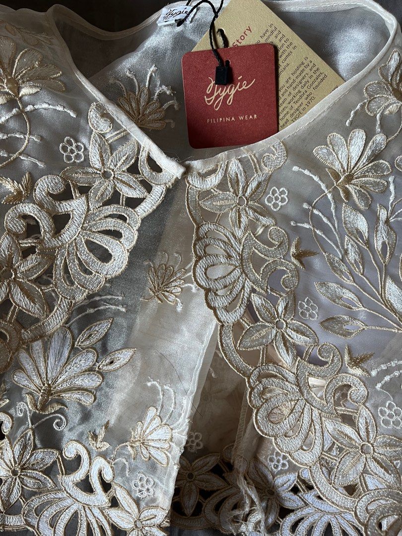 TYGIE | Filipiniana Bolero in Beige, Women's Fashion, Tops, Others Tops ...
