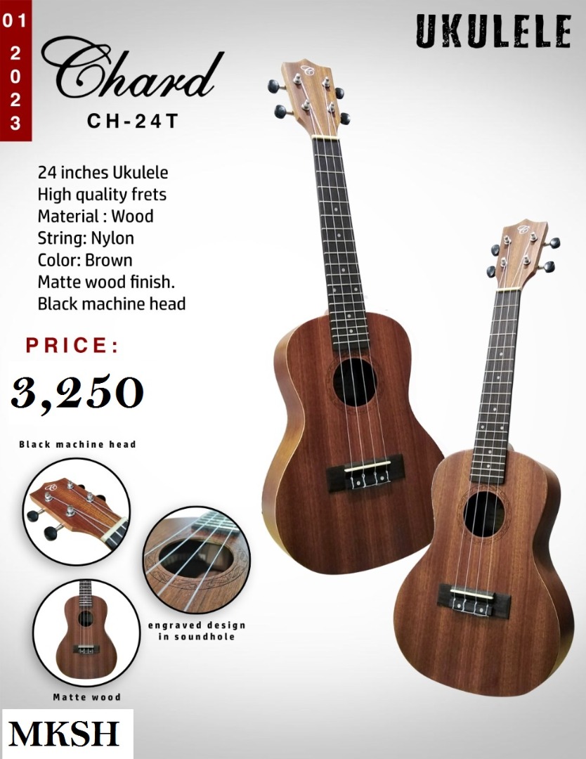 Ukulele Chard CH-24T, Hobbies & Toys, Music & Media, Musical ...