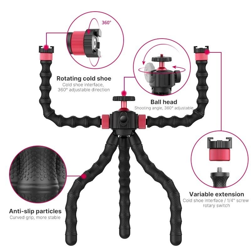 Ulanzi MT-52 Octopus with Dual Boom Arms Tripod (2915), Photography ...