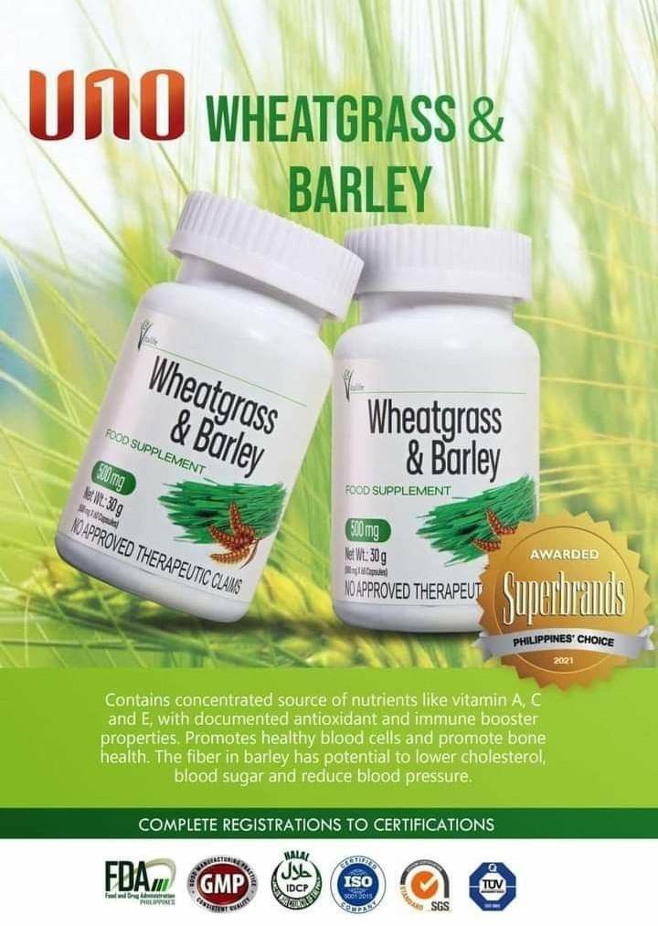 Uno Wheatgrass and Barley, 健康及營養食用品, 健康補充品, 健康補充品 - 維他命及補充品 - Carousell