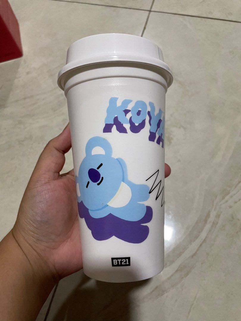 authentic BT21 BTS Koya Reusable Cup Merch, Hobbies & Toys, Memorabilia ...