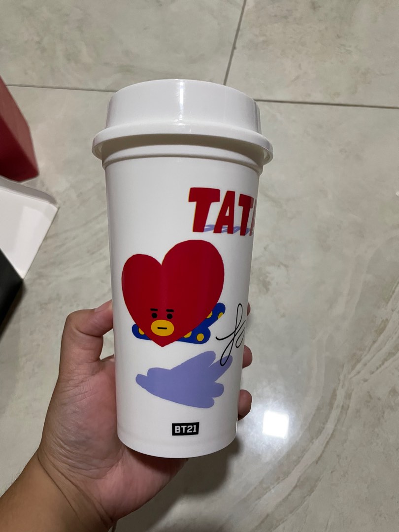 uthentic BT21 BTS Tata Reusable Cup Merch, Hobbies & Toys, Memorabilia ...