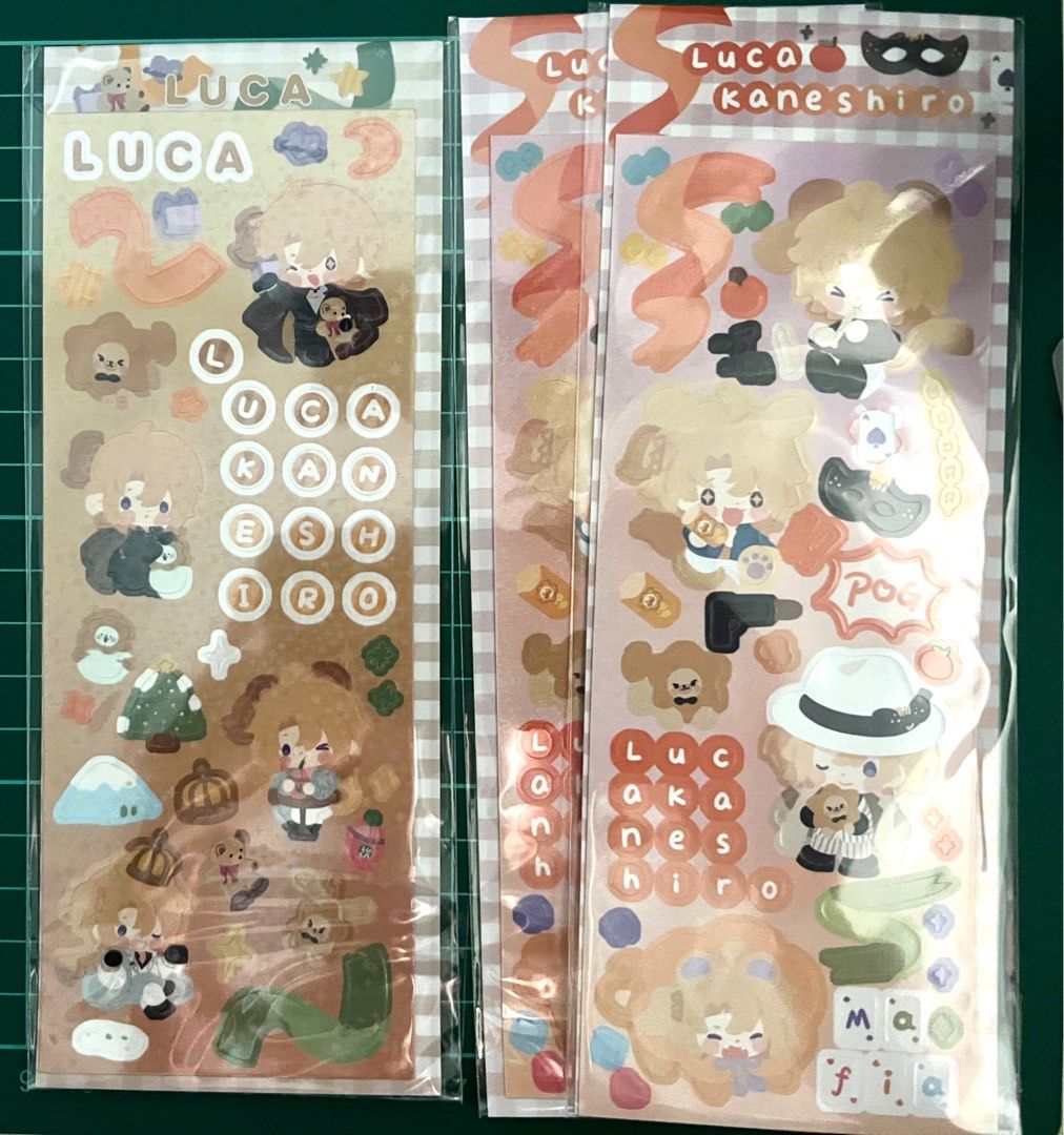[wts] instocks! luca kaneshiro luxiem nijisanji stickers, Hobbies ...