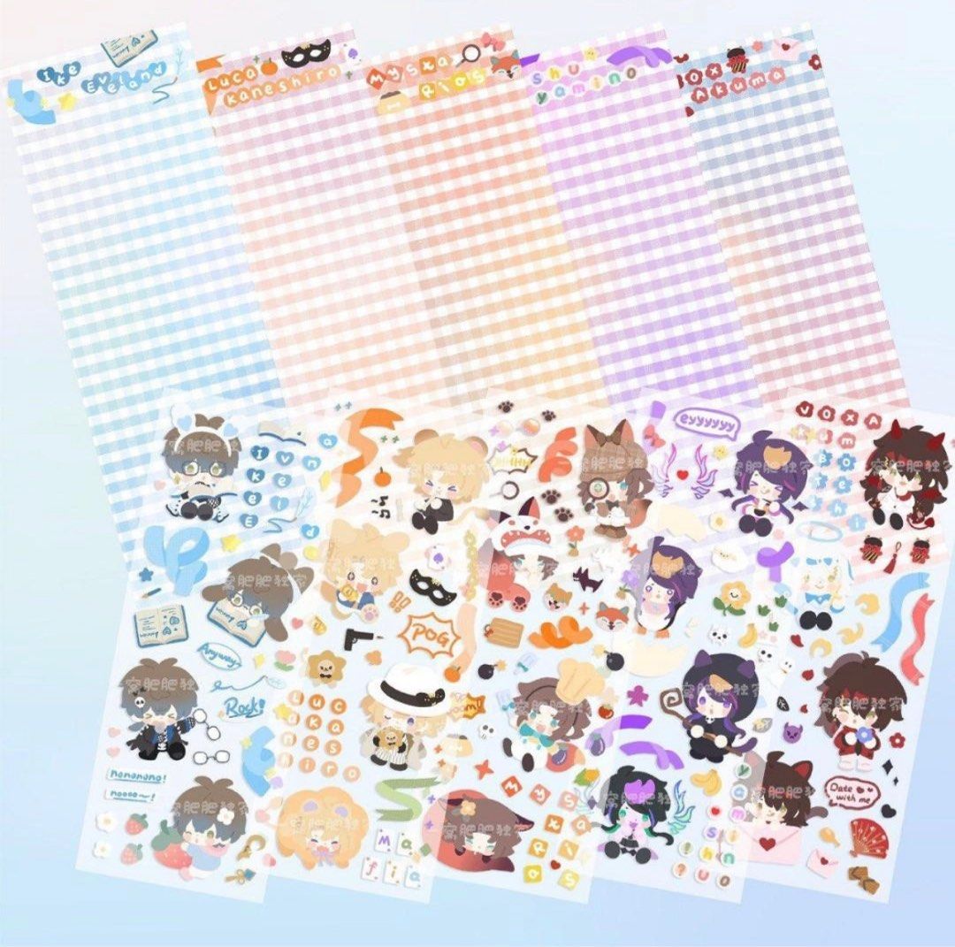 [wts] instocks! luca kaneshiro luxiem nijisanji stickers, Hobbies ...