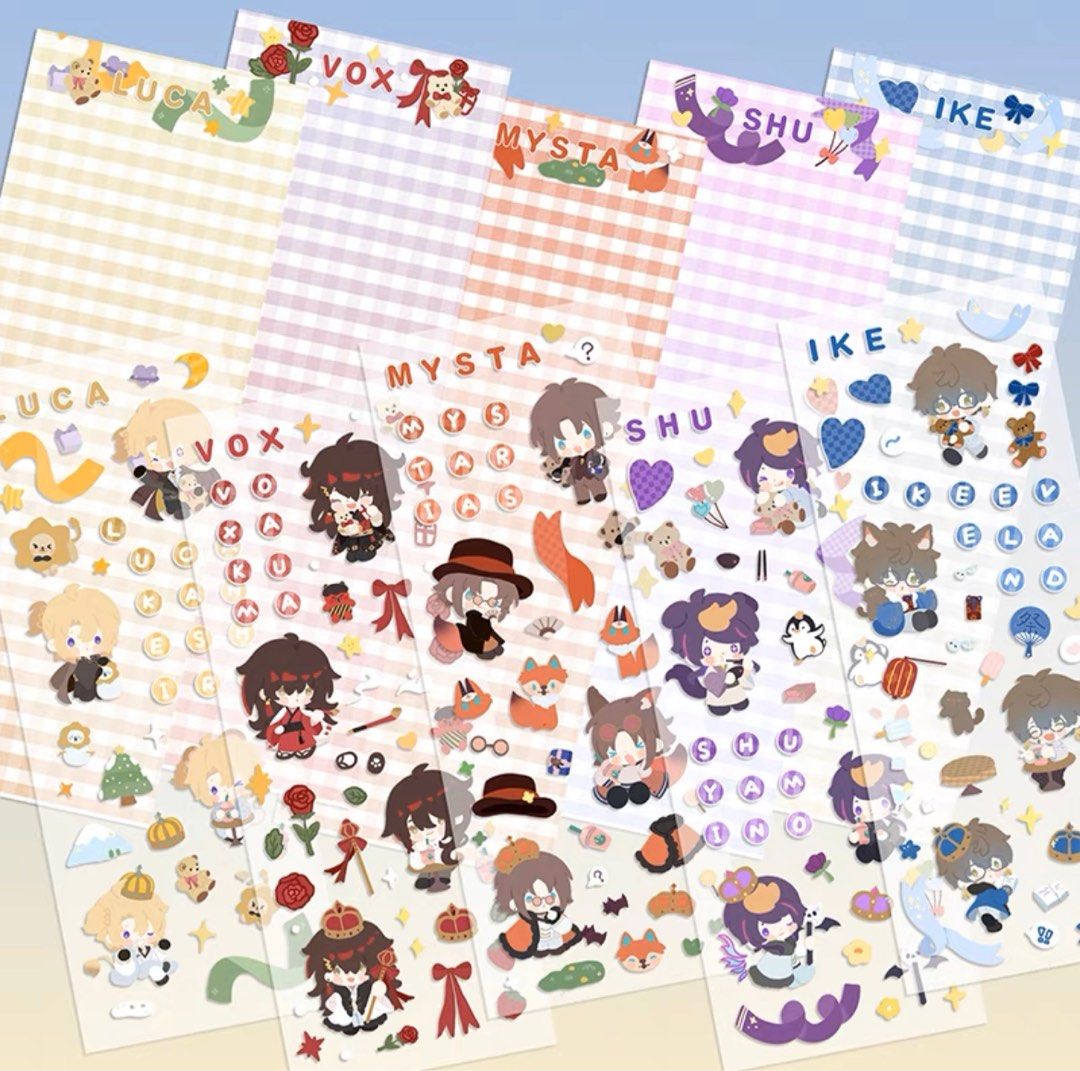 [wts] instocks! luca kaneshiro luxiem nijisanji stickers, Hobbies ...